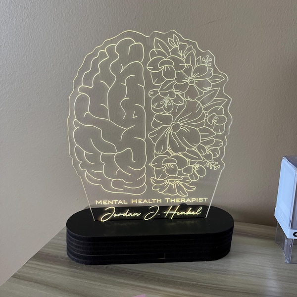 Psychologist Floral Brain Night Light,perfect Doctor Gift,medical ...