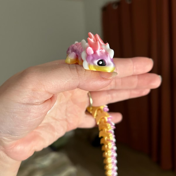 Starry candy Atria Star Dragon Cute Fidget Flexi 3D Printed Gift ...