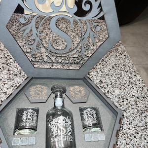 Personalized Decanter With Wooden Box Custom Decanter Set - Etsy
