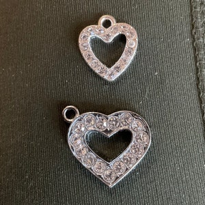 3 Antique Silver Tone Rhinestone Claddagh Charms Pendant - Etsy