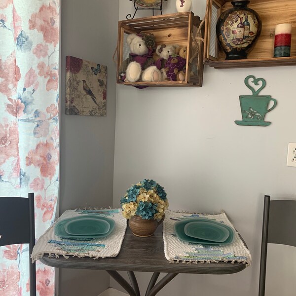 Vintage RC Pottery Lidded Floral Tureen With Silk Pink and Peach ...