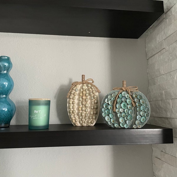 13” Cowrie Shell Jute Mirror, Jute Mirror, Jute Boho Accent Mirror ...