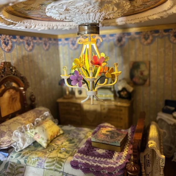Miniature 12th Scale Chandelier - Spring Flowers - Etsy