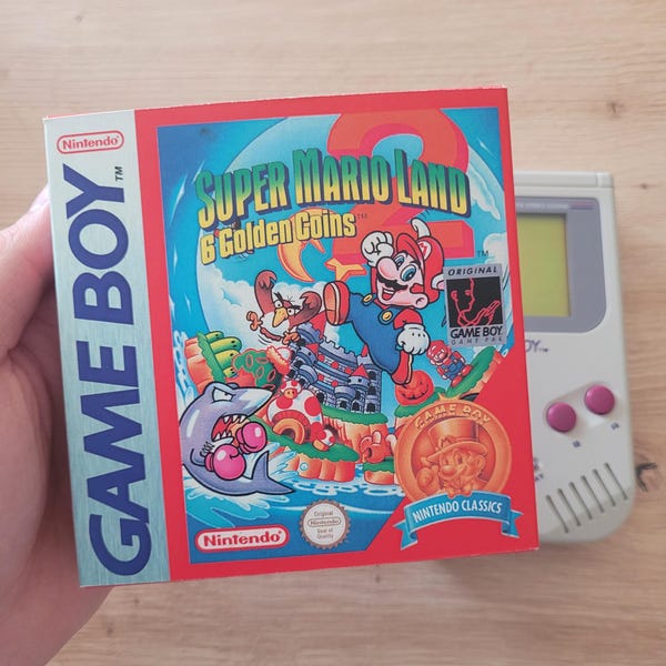 Game Boy Classic Replacement Console Box Box Only Gray Cardboard. - Etsy
