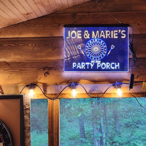 Personalized Your Name Est Year Theme Home Bar Cheers Game Room Dual ...