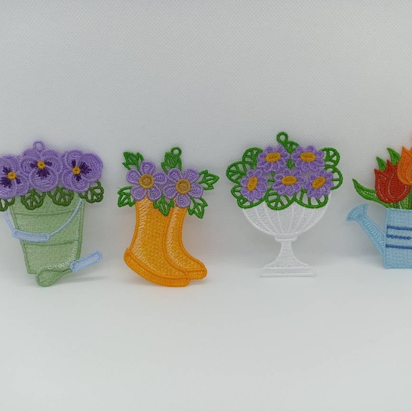 FSL Spring Garden Free Standing Lace Ornaments Machine Embroidery ...