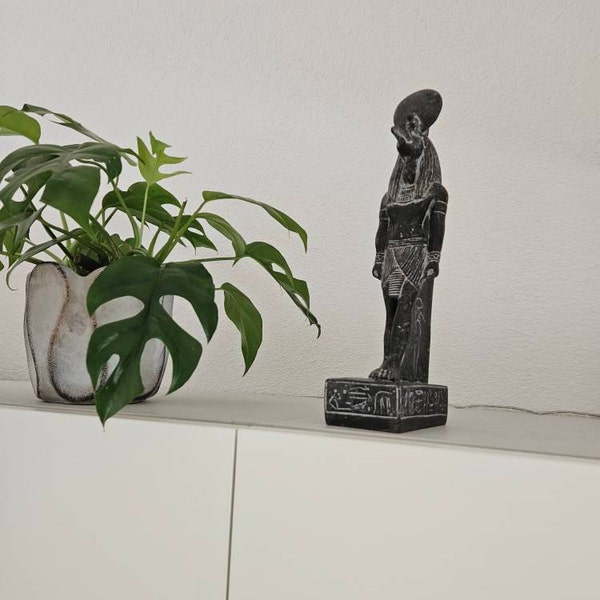 Statue Thoth God of Knowledge and Wisdom Large Black Sculpture Granite ...