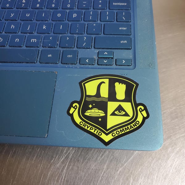 Cryptid Command Military Insignia Cryptozoology Sticker ...