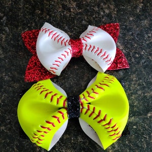 Real Baseball Bow, Real Baseball Hair Bow, Baseball Bow, Baseball Skin ...