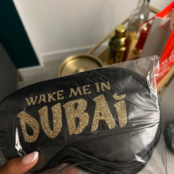 Dubai Sleep Mask! Dubai Bachelorette or Birthday Party FAVORS. Perfect ...