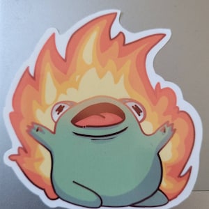 Arson Frog Sticker // Frog Meme Stickers, Frog Sticker for Luggage ...