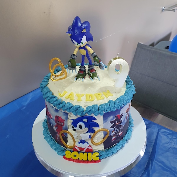 Handmade Edible Sonic the Hedgehog Fondant Toppers,sonic Fondant ...