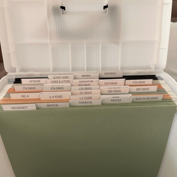 Printable Milestone Tote Labels | Instant Download | School File Box ...