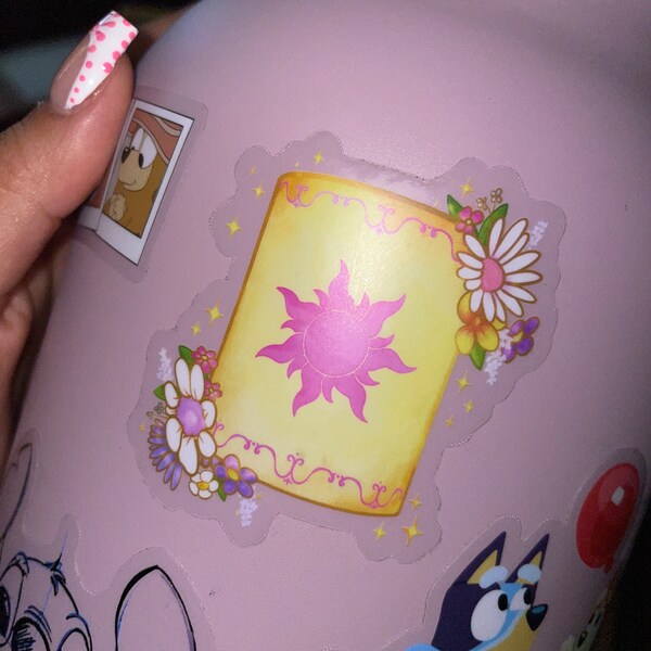 Floral Tangled Lantern Transparent Stickers/ Rapunzel Princess ...