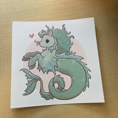 Cute Mythical Creatures, Pt 2 Stickers or Prints 6x6or8x8 Approx Dragon ...