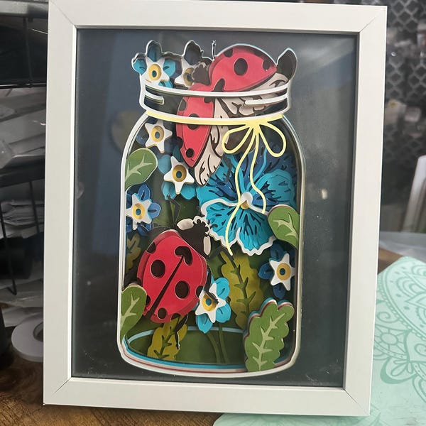 3D Lilac Branch Flowers Shadow Box SVG, 3D Spring SVG, 3D Lilac Flowers ...