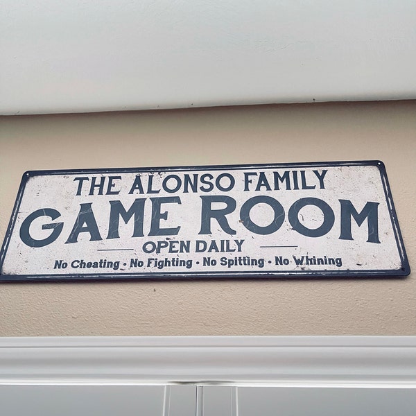 Personalized Game Room Sign Rec Room Sign Card Room Pool Billiards Room ...