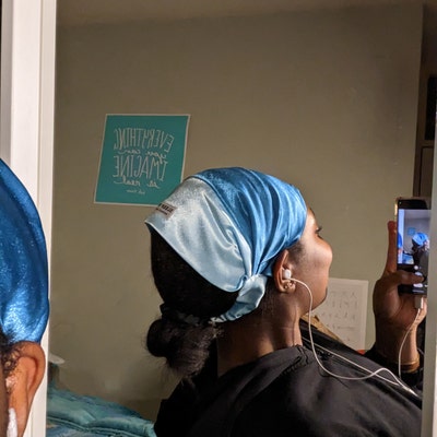 Luxurious Satin sleep Well Hair Wrap, Pineapple Hair Protector, Sleep ...