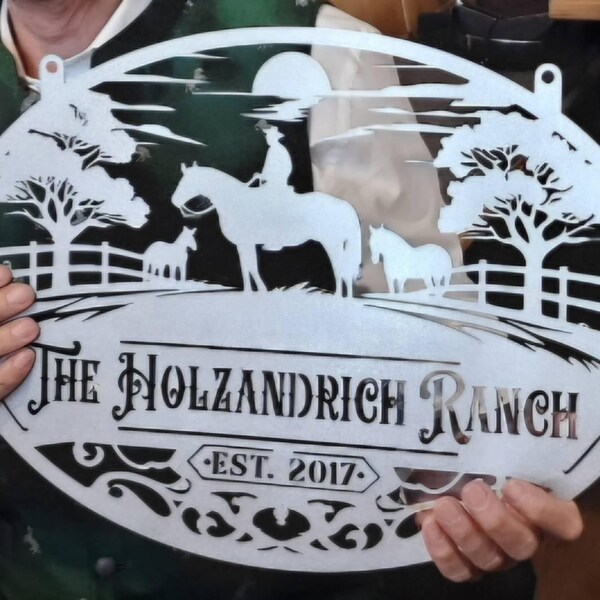 Custom Horses Metal Sign, Farm Sign, Horse Metal Wall Art, Personalized ...