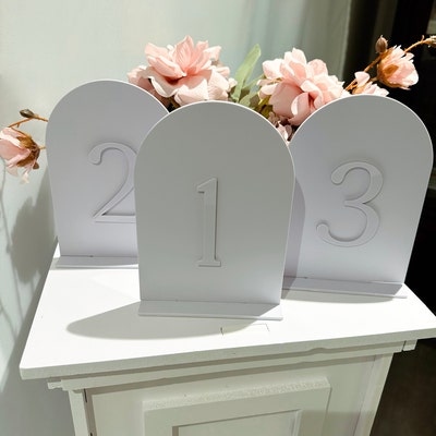 Pastel Acrylic Wedding Table Numbers Event Table Setting Modern Wedding ...