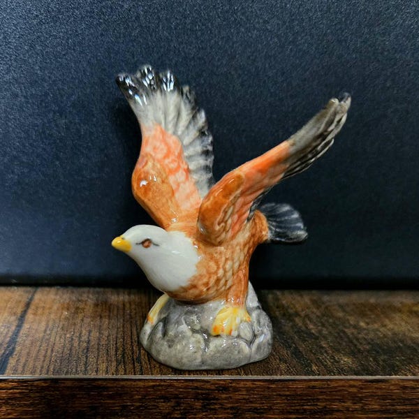 Miniature Calico Cat Figurine: Ceramic Kitten Statue, Dollhouse Decor ...