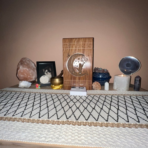 Wooden Urn Ashes Storage Box Beautiful Design Anchor With Compass ...