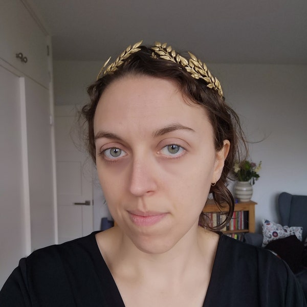 Gold Leaf Headband, Greek Goddess Headband, Grecian Tiara, Wedding ...