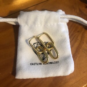 Dangle Link Earrings by Caitlyn Minimalist Cable Link - Etsy