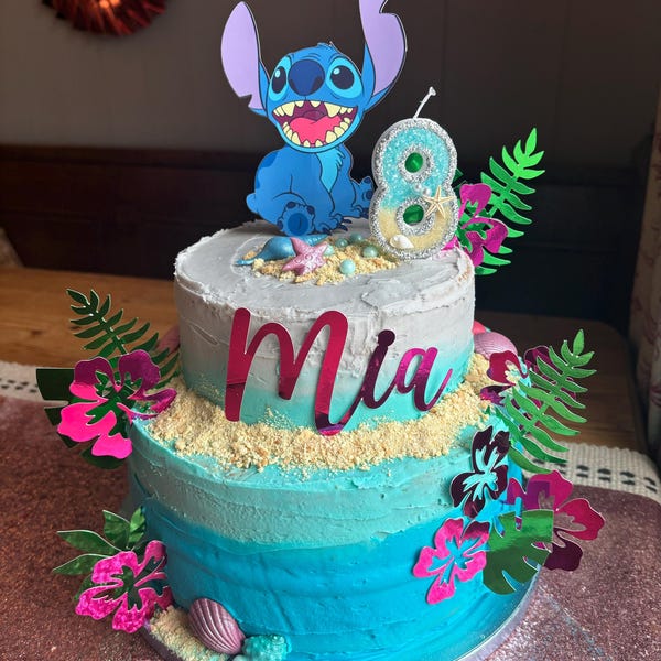 Stitch Cake Topper Set - Etsy UK