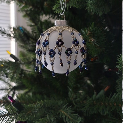 Easy Beaded Ornament Dripping With Swarovski Bicones or Czech Fire ...