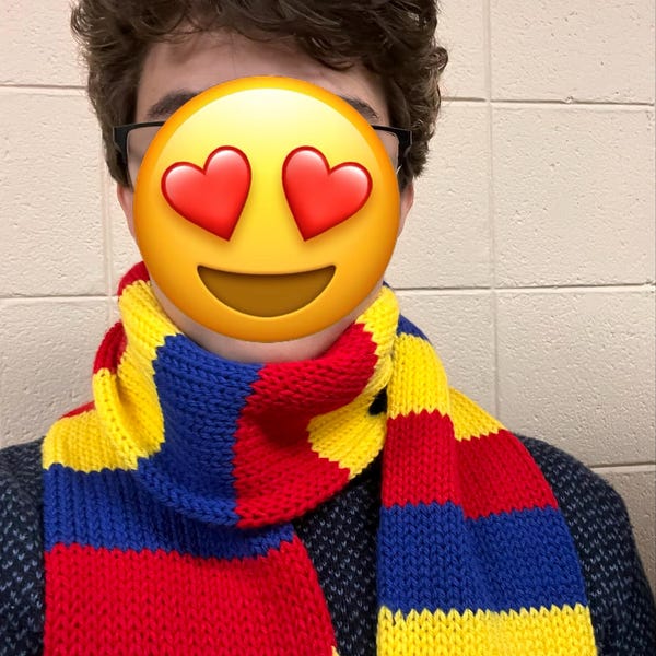 Deku All-might Style Scarf Acrylic Handmade Knit Mha Fans Version 1 - Etsy