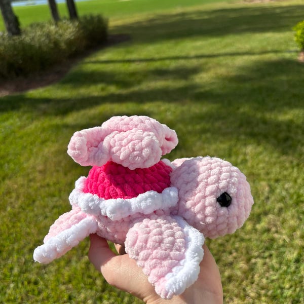 BUNDLE Bow & Heart Turtle Crochet Pattern 2 SIZES Valentines Day Ribbon ...