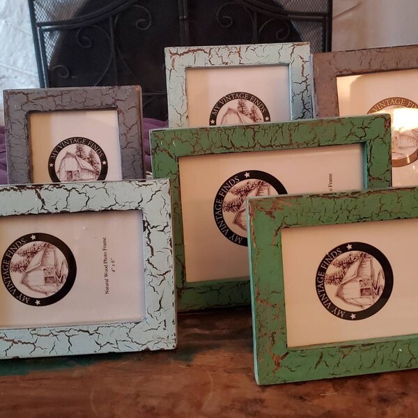 MY VINTAGE FINDS Rustic Photo Frame Distressed Wood Picture Frame - Etsy