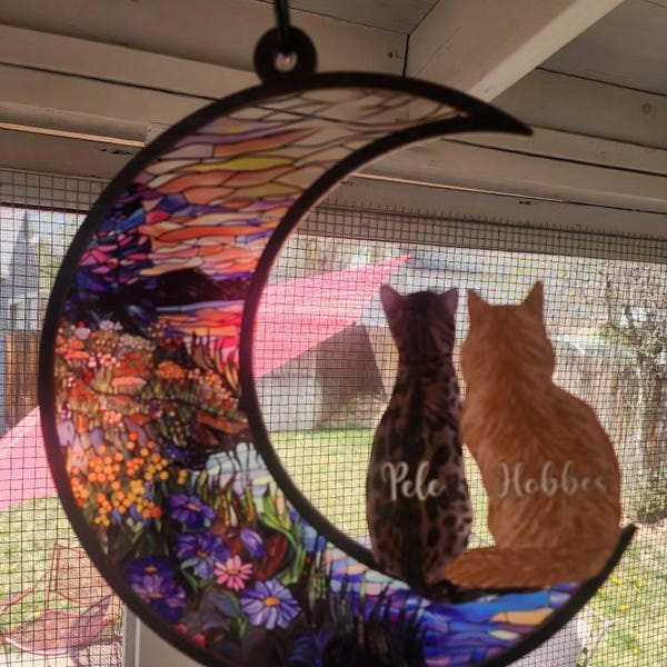 Cat Acrylic Window Hanging, Cat Wall Window Hanging Art Decoration, Cat ...