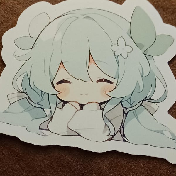 3" Winking Chibi Girl Sticker – Kawaii Anime Vinyl Decal, Cute ...