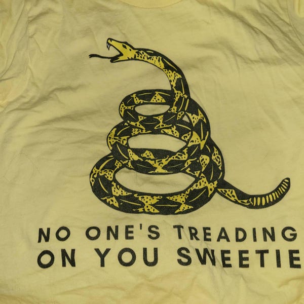 No One's Treading on You Sweetie - Funny Don't Tread on Me T Shirt ...