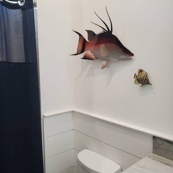 Exo-stencil Sailfish Tuna Blitz Handmade Metal Wall Sculpture With ...