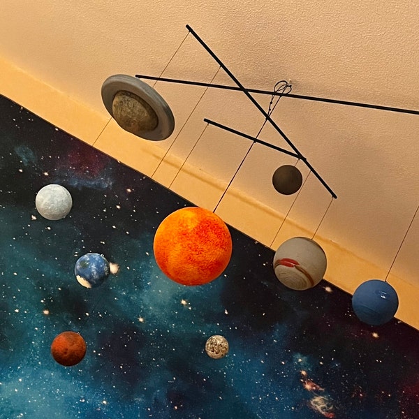 Very Large Solar System Model Set, Hanging Planets With Hooks, Sun ...