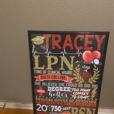Nurse Practitioner Gifts, LPN Gifts, Nurse Graduation Photoshoot Signs ...
