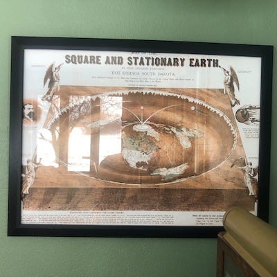 Flat Earth Map. 1893 Square and Stationary Earth Orlando Ferguson ...