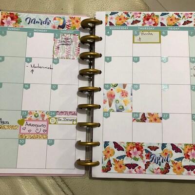 Happy Planner Monthly View Kit, Monthly Printable Kit, Happy Planner ...