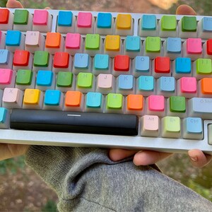 108pcs Double Shot Pudding-style Keycap Set, PBT Keycap, Pink Keycap ...