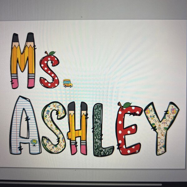 School Alphabet Doodle Letters & Numbers Sublimation PNG ,alpha Doodle ...