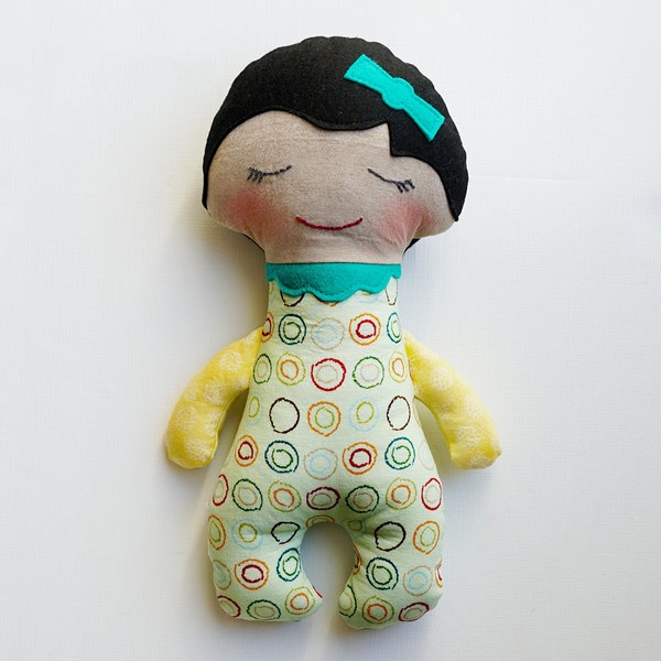 Rag Doll Sewing Pattern: Button Baby & Robin Stuffed Toy (PDF Pattern ...