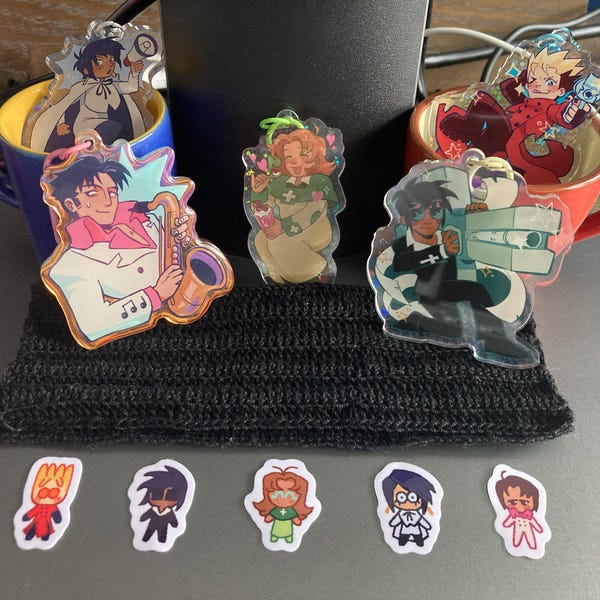 Trigun Stampede Vash and Wolfwood Keychain - Etsy