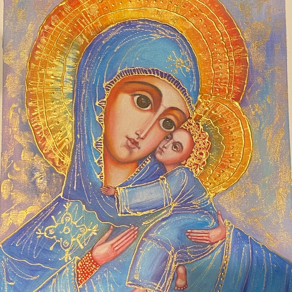 Jesus Christ, Icon, Painted Icon, Catholic, Christian,oil Painting ...