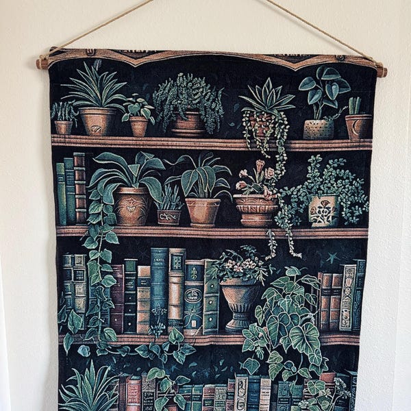 Reading Nook Tapestry Blanket Woven Throw Retro Gothic Home Decor ...