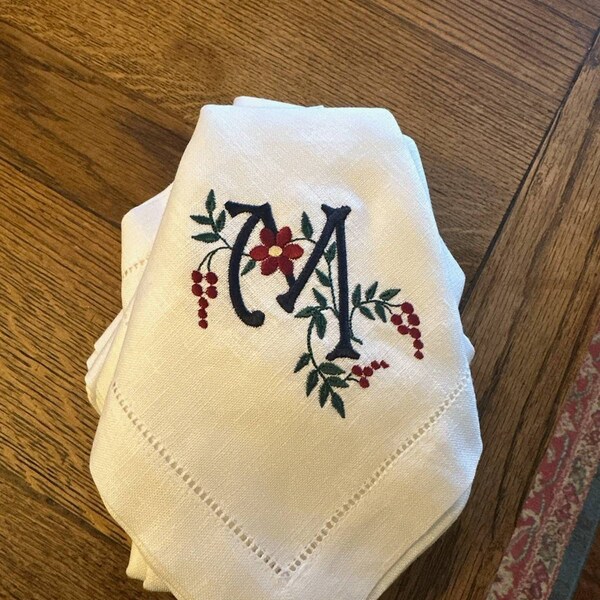 Sample / Monogrammed Napkin Sample - Etsy