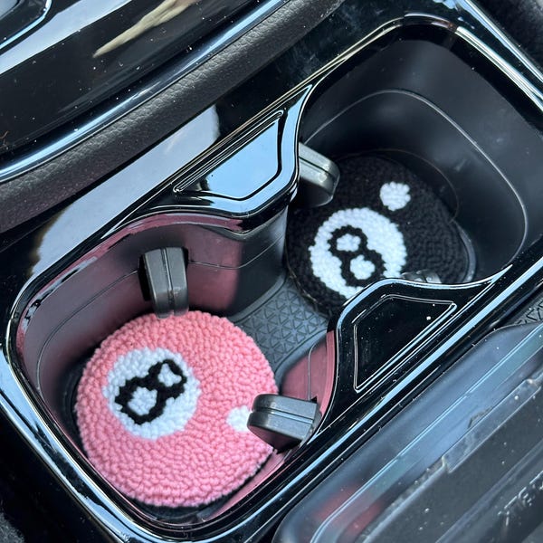 Set of 2 Car Coasters,cute Car Accessories,customisable Car Decor,new ...