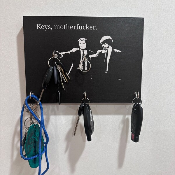 Funny Key Holder: Wood Mounted Wall Art, Movie Quote - Etsy